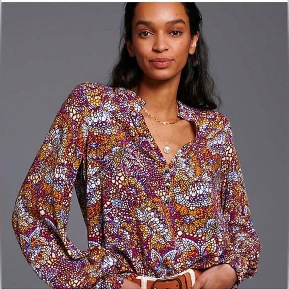 Maeve | Tops | Anthropologie Maeve Colette Peasant Blouse Sz Xsmall ...